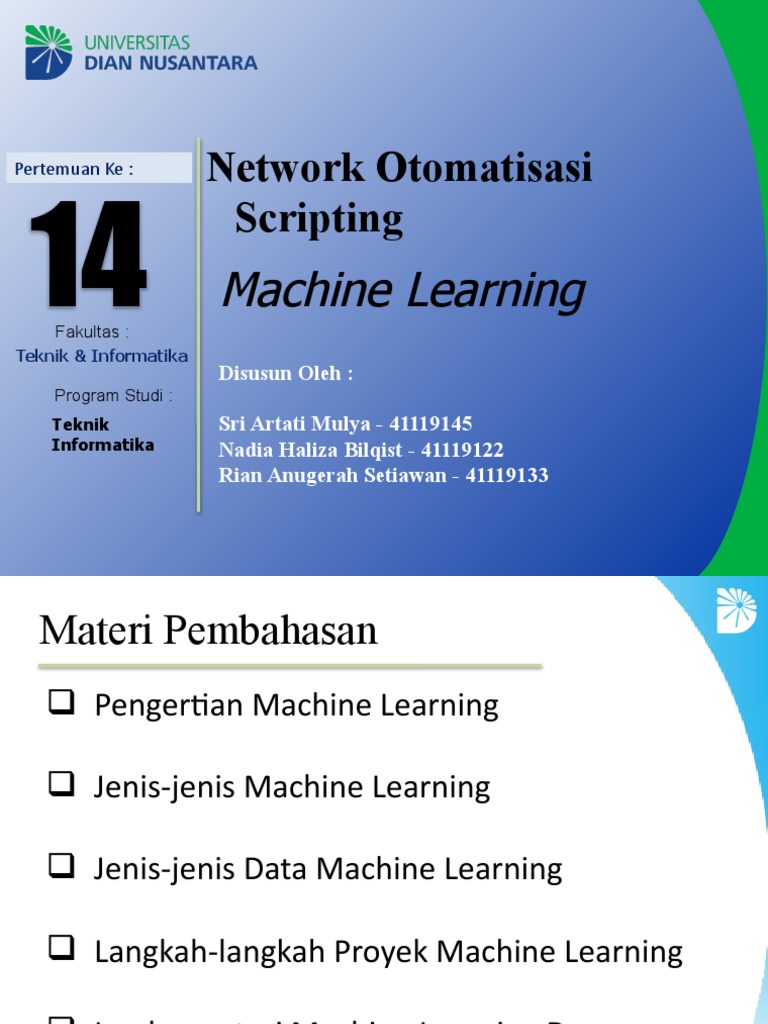 Pertemuan 14 - Machine Learning | PDF