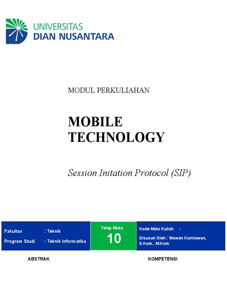 Protokol SIP dalam Teknologi Mobile | PDF | Bisnis | Komputer