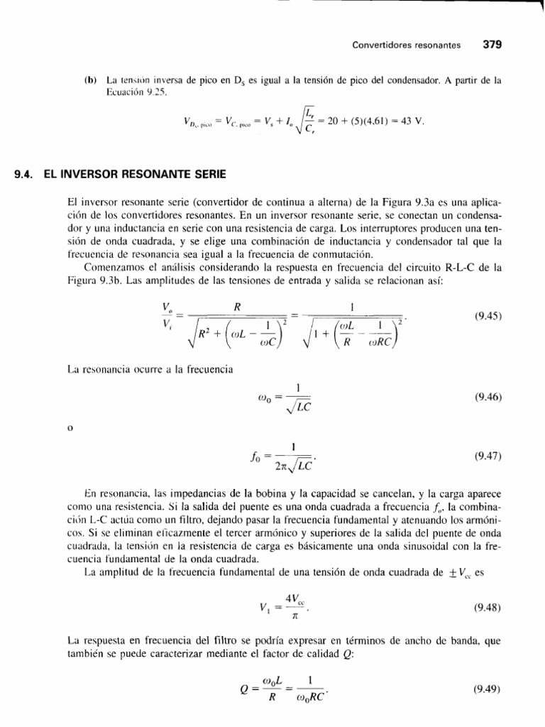 Hart - Electronica de Potencia - Inversor Resonante | PDF