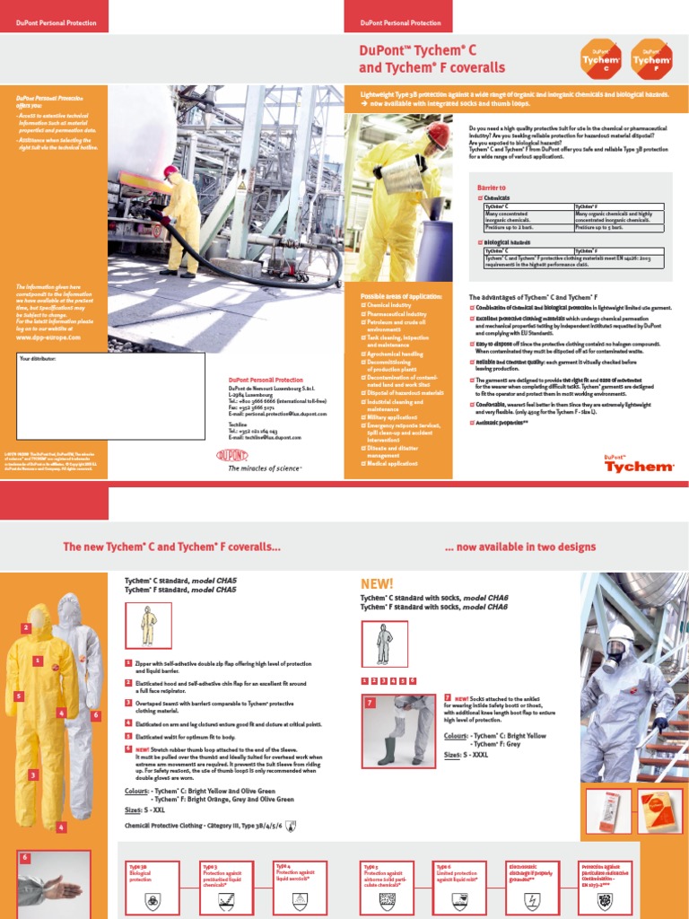 DUPONT Tychem C - F | PDF | Personal Protective Equipment | Boot
