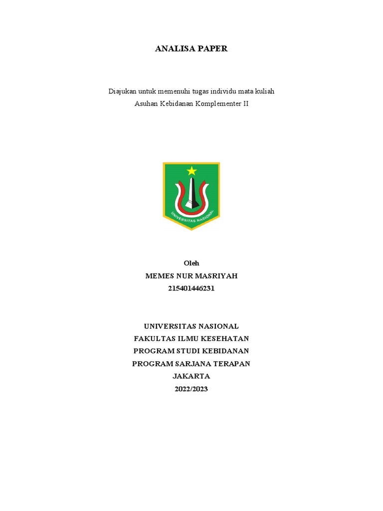 Komplementer 2 Analisa Paper | PDF