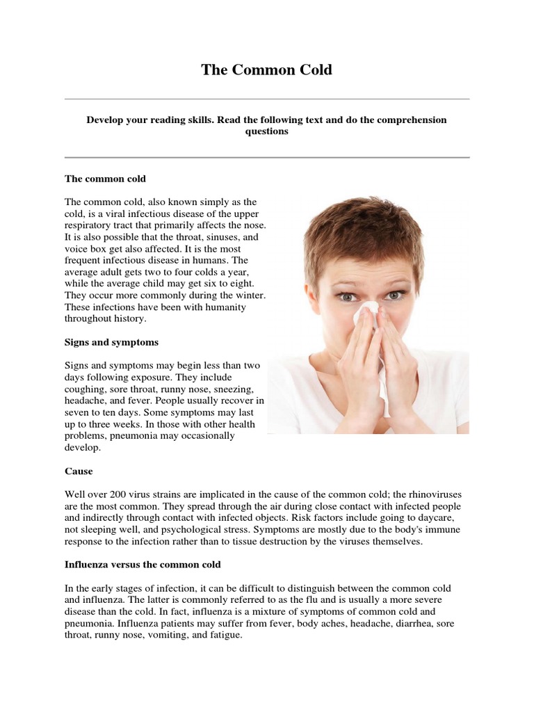 The Common Cold | Download Free PDF | Common Cold | Influenza