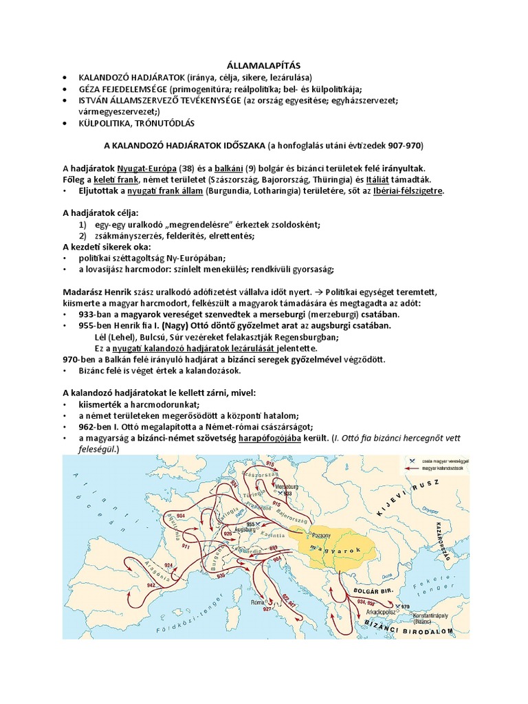ÁLLAMALAPÍTÁS Tétel | PDF