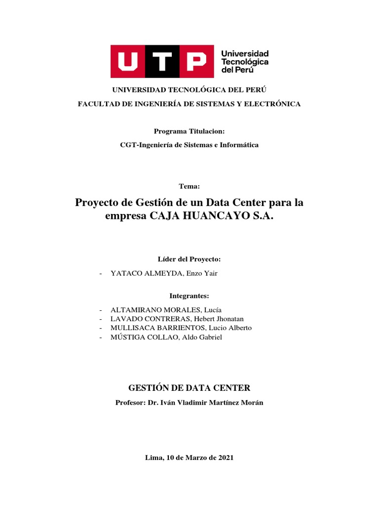 Modelo Gestion de Datacenter CGT 2021 | PDF | Centro de datos | Servidor (Computación)