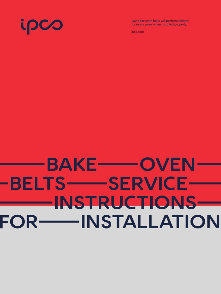IPCO B Service-Instructions-Steel-Belts 2018 LOW-RES | PDF | Belt (Mechanical) | Graphite