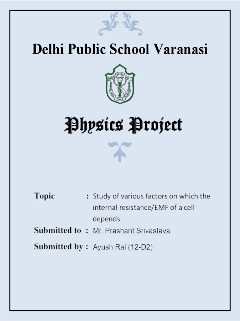 Physics Investigatory Project | PDF | Electrical Resistance And ...