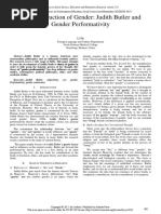 Judith Butler Theory of Performativity | PDF | Gender | Gender Studies