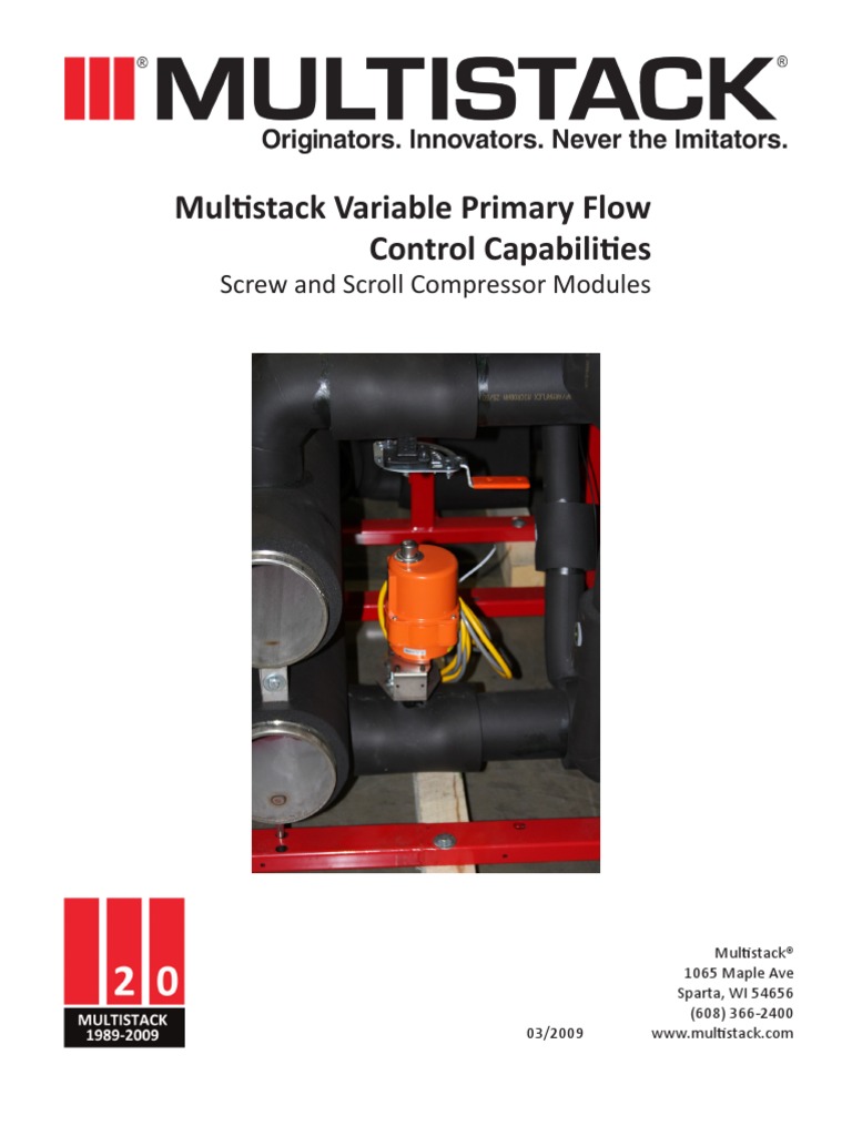 Multi Stack Chillers With Variable Primary Water Flow | PDF | Valve | Pump