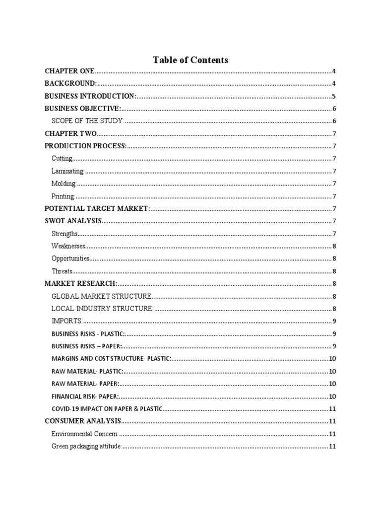 Eco-Friendly Food Packaging Business Plan | PDF | Plastic | Renewable ...
