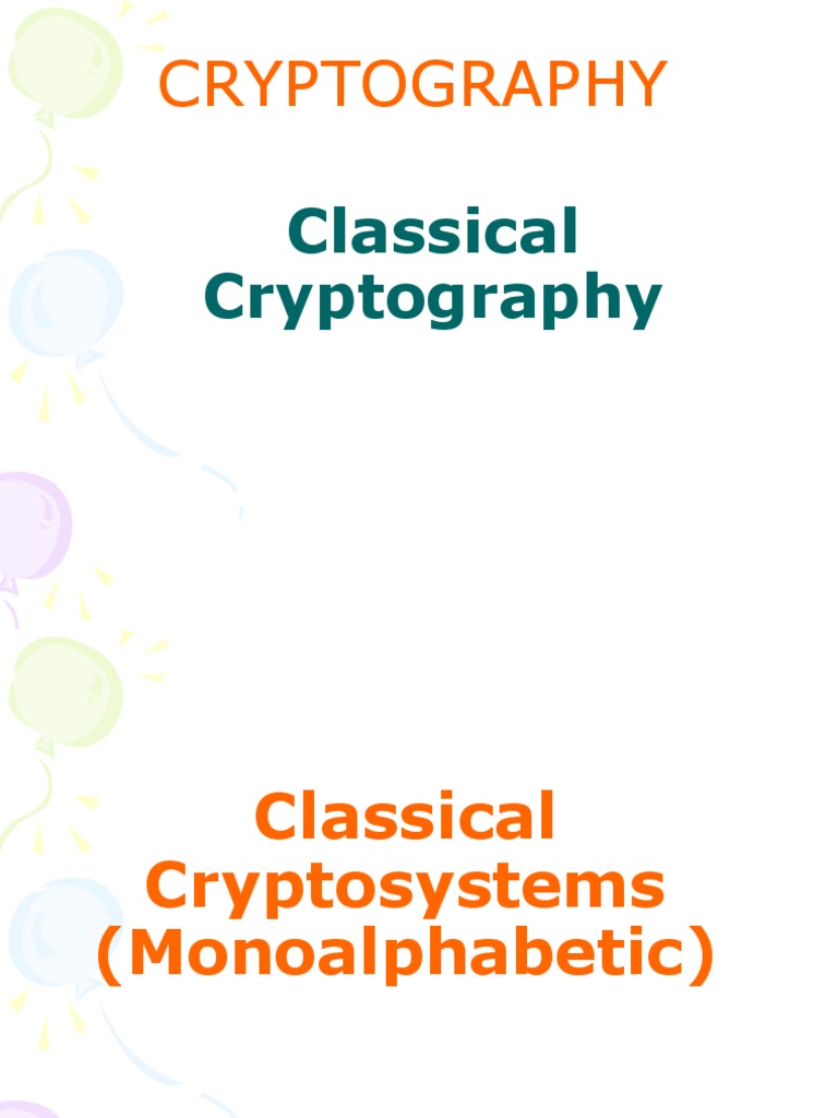Week13-Cryptography Substitution Cipher | PDF | Cryptography | Cipher