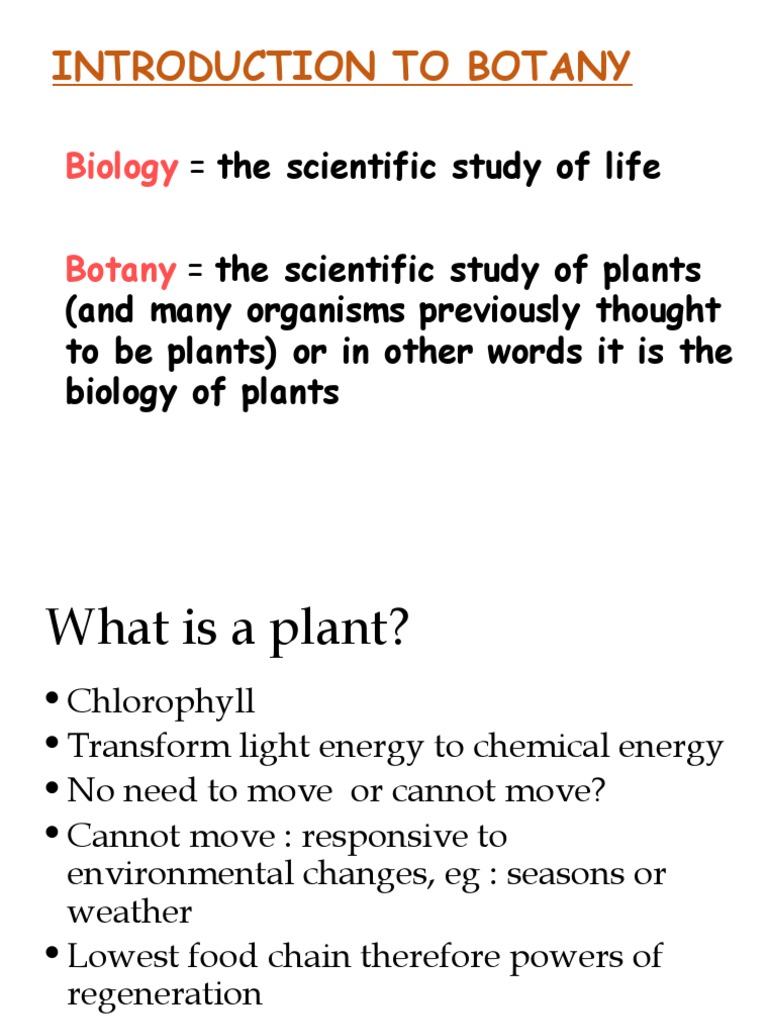 Chapter 1: Plant Classification (Root, Stem and Leaf Morfologi) | PDF ...