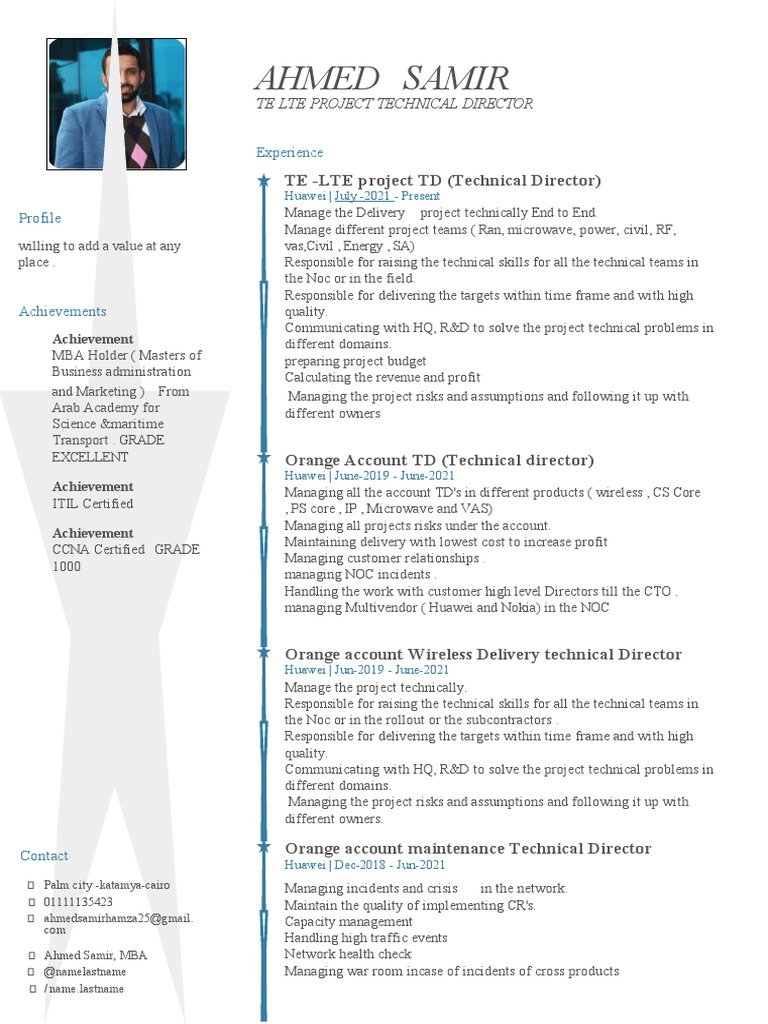 Ahmed Samir CV V2 | PDF | Computer Network | Business