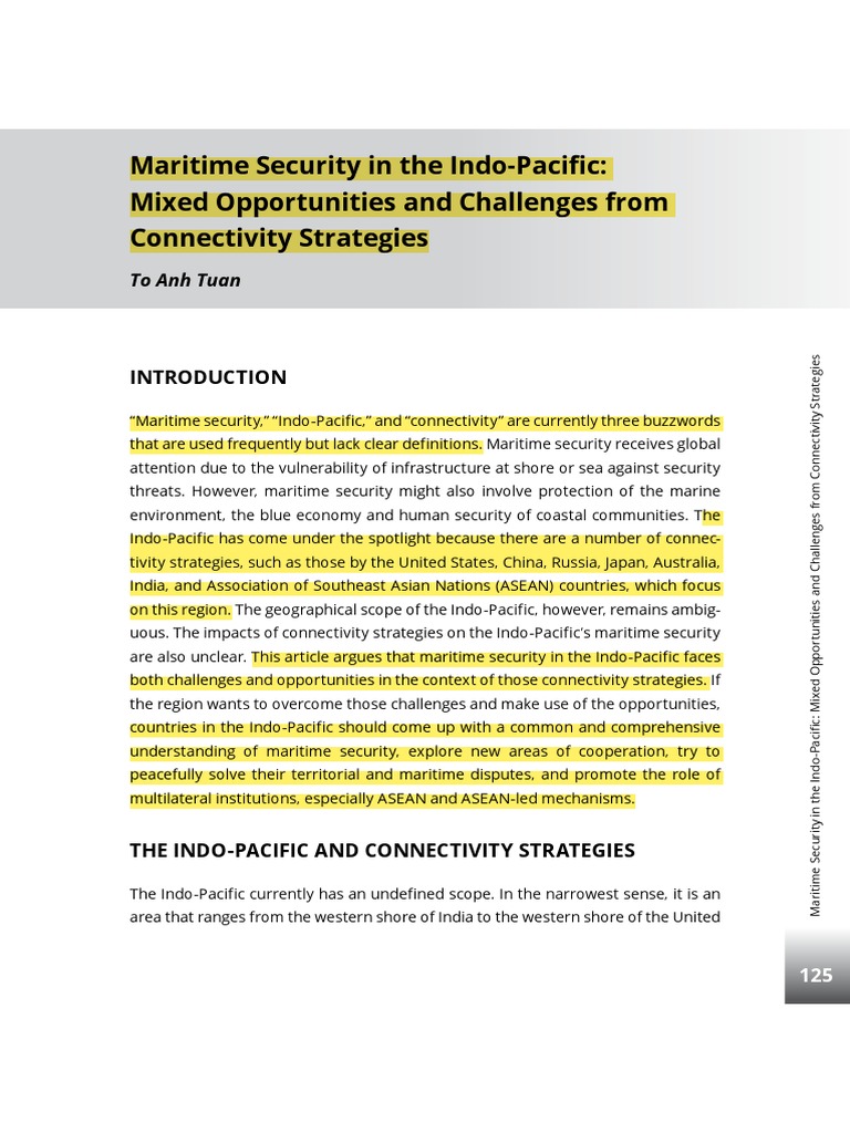 Maritime Security in The Indo-Pacific: Mixed Opportunities and ...
