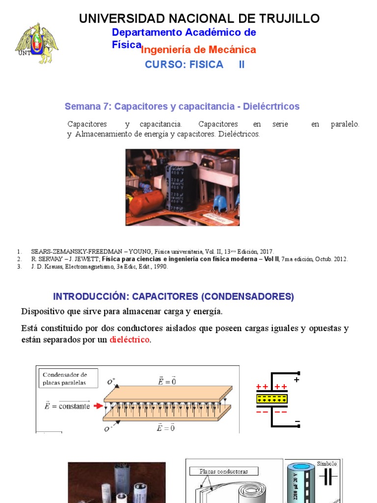 Semana 7 - Capacitores y Capacitancia - Dieléctricos | PDF | Dieléctrico | Condensador