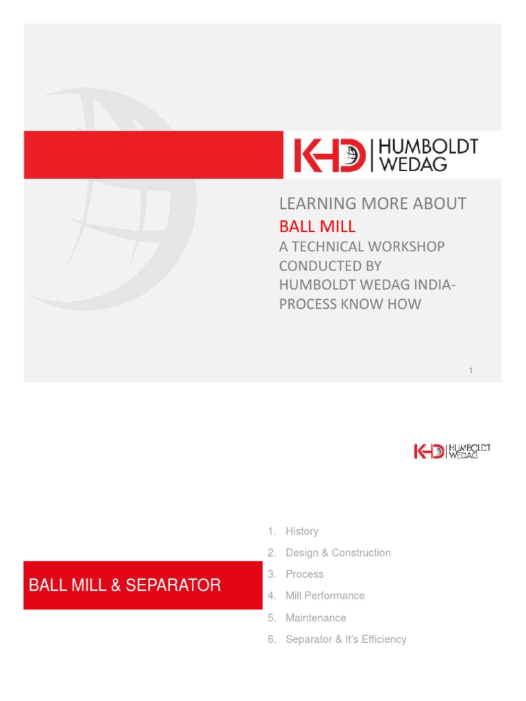 09 KHD Ball Mill | PDF | Mill (Grinding) | Bearing (Mechanical)