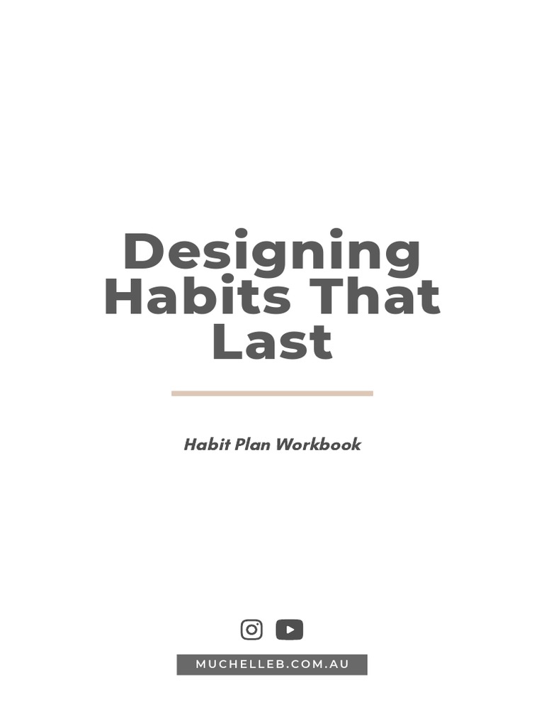 Interactive Workbook - Design Habits That Last PDF | PDF | Habits ...