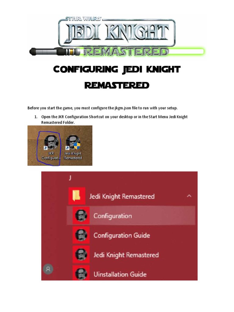 Configuring Jedi Knight Remastered Settings | PDF | Texture Mapping ...