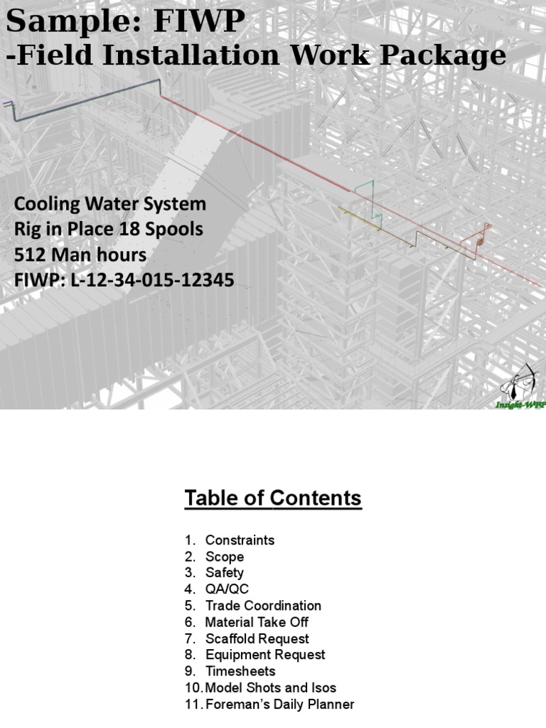 Field Installation Work Package | PDF | Pipe (Fluid Conveyance ...