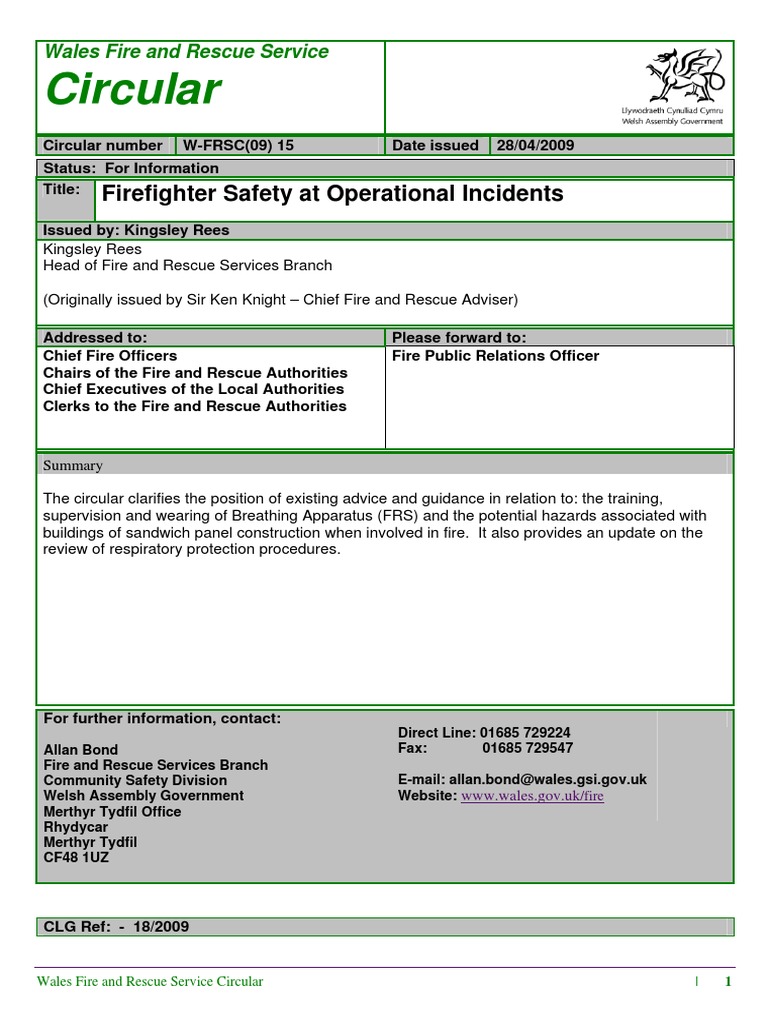 BA Control Procedures for Firefighters | PDF | Firefighter | Risk