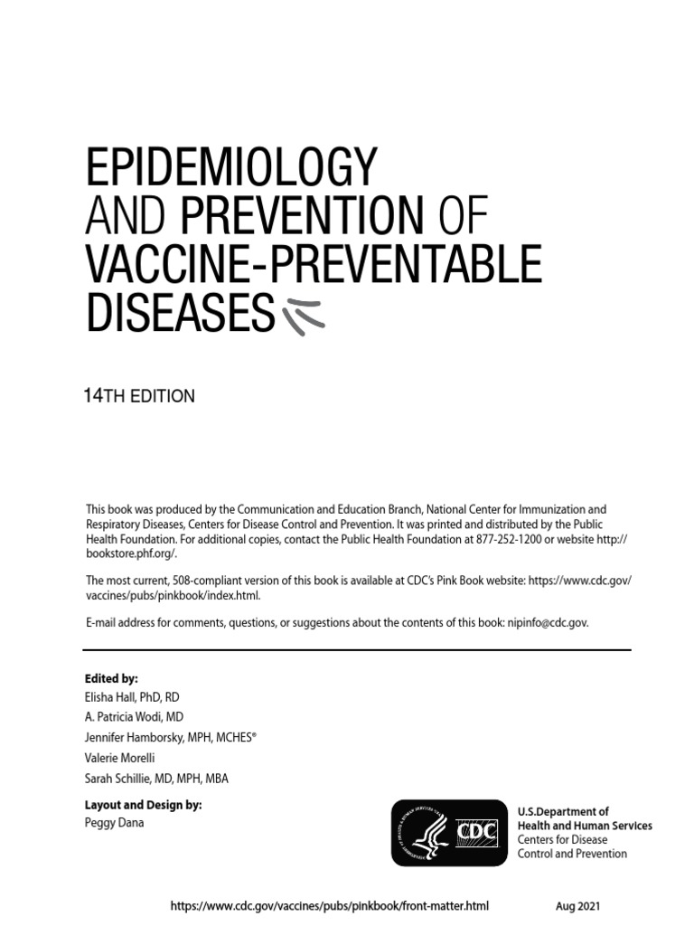 CDC - Epidemiology and Prevention of Vaccine-Preventable Diseases | PDF ...