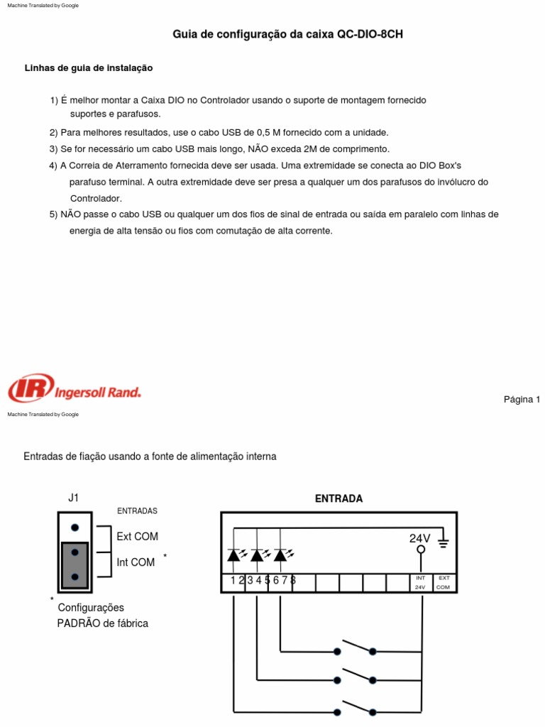 INSIGHTqc DIO-8CH Manual Rev B | PDF | Fonte de energia | Controlador lógico programável