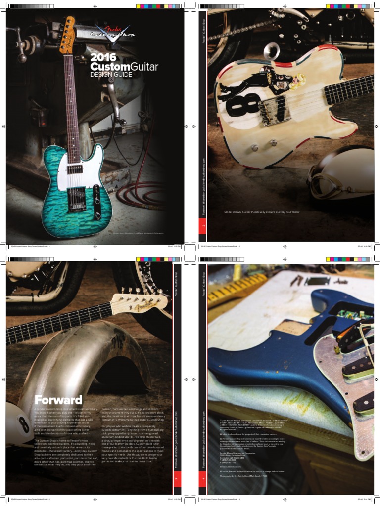 2016 Fender Custom Shop Quote Guide | PDF | Guitar Family Instruments ...