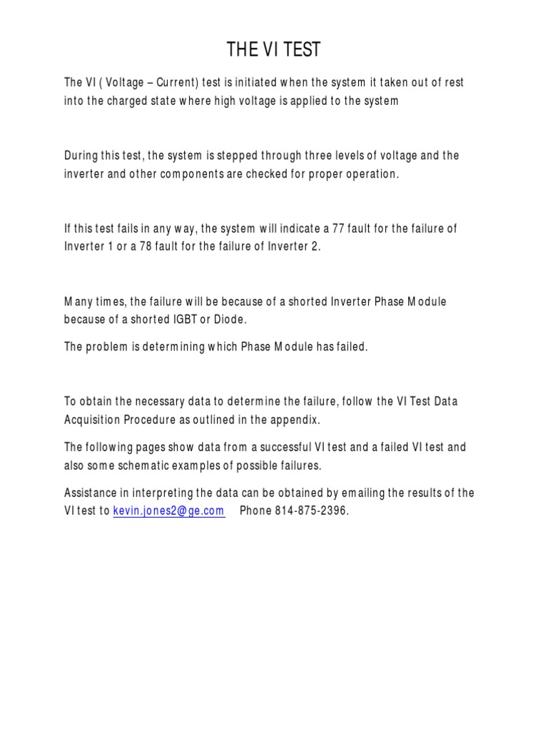 Ge Vi Test Document | PDF | Power Inverter | Computer Terminal