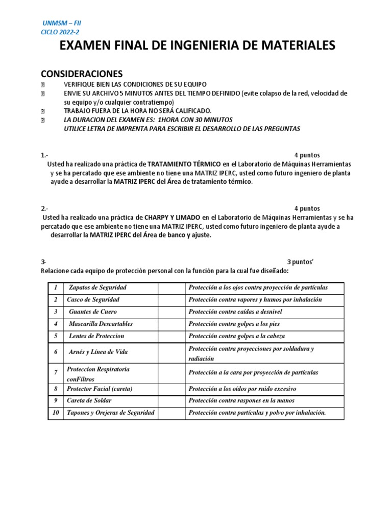 Examen Final Ing. Materiales 22 Dic | PDF | Gases | Engranaje Examen Final Ing. Materiales 22 Dic | PDF | Gases | Engranaje
