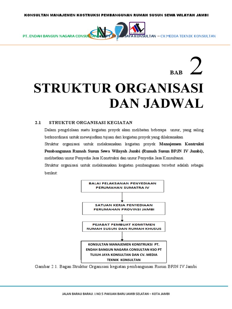 BAB 2 Struktur Organisasi Dan Jadwal Ok | PDF