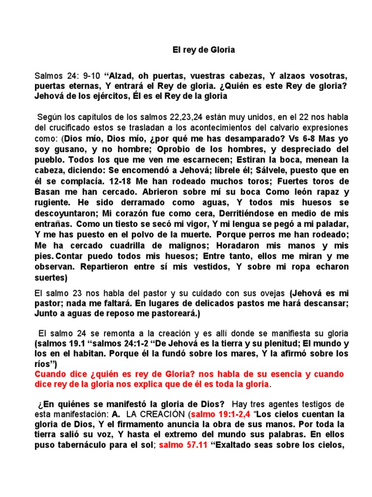 El Rey de Gloria | PDF | Cristo (título) | Dios