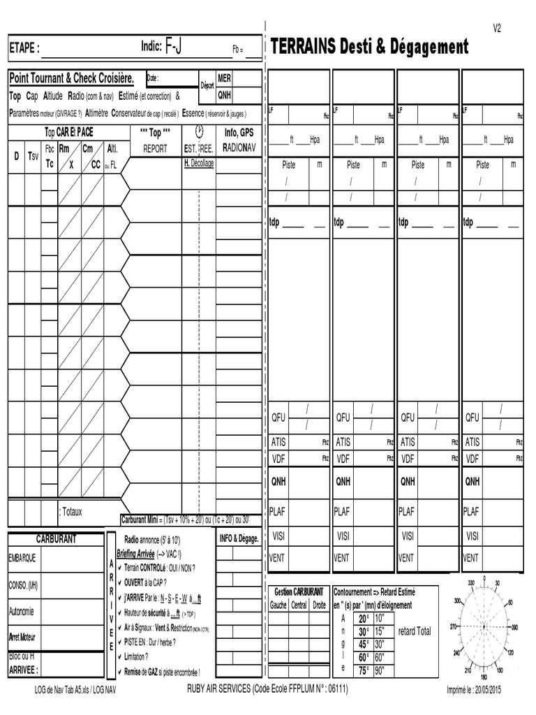 Log de Nav Tab A5 v2 | PDF | Transport | Aviation