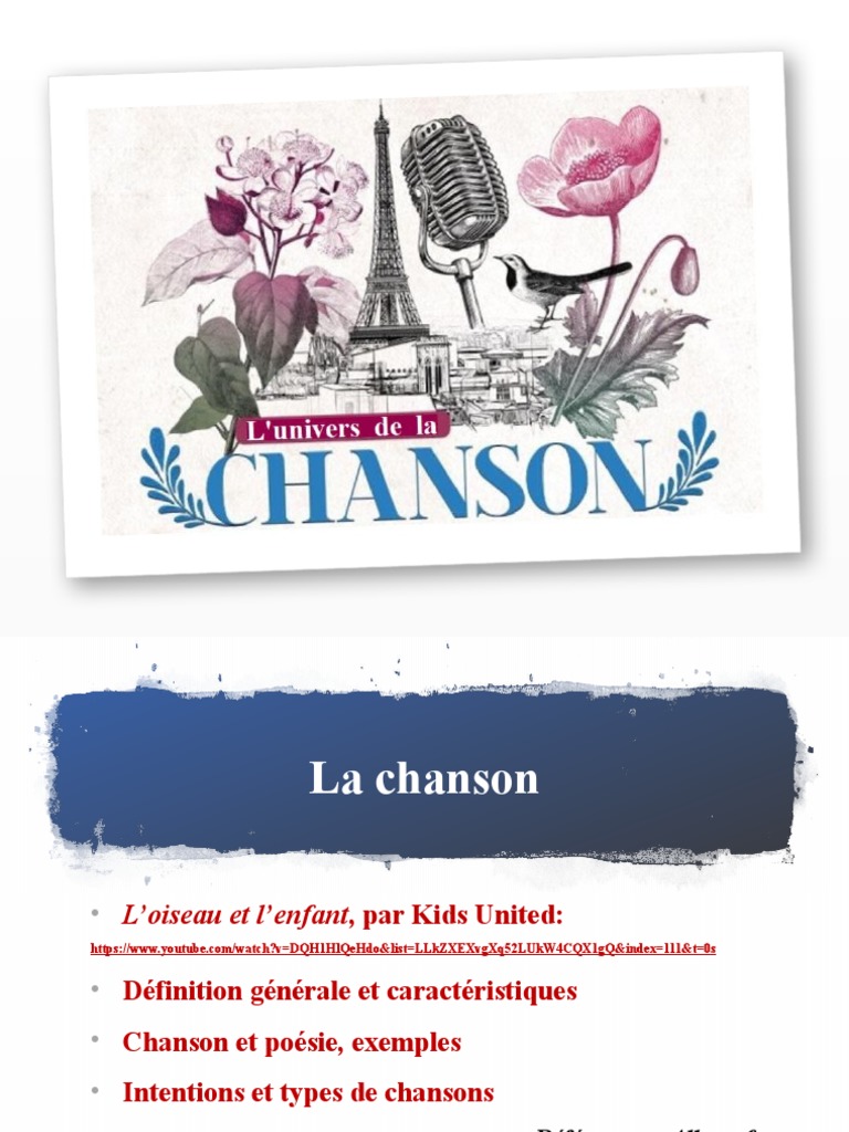 Définition et types de chansons | PDF | Chansons | Linguistique