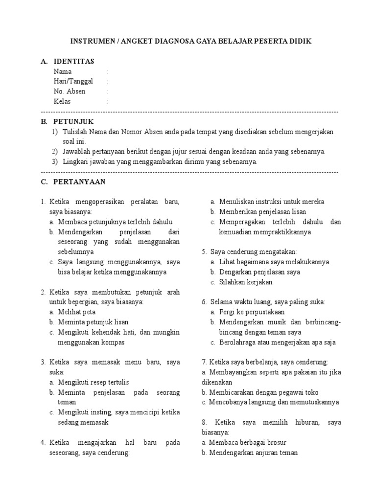 Instrumen BBBBB | PDF