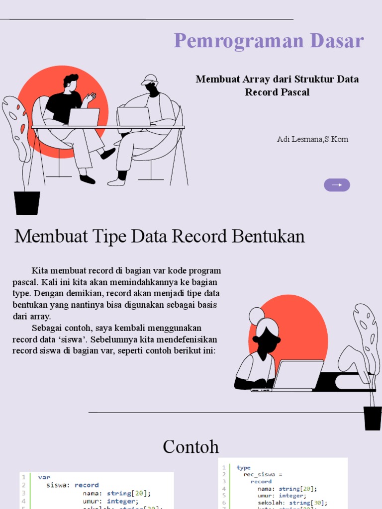 Membuat Array Dari Struktur Data Record Pascal | PDF