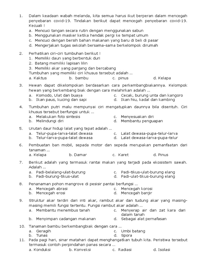 Soal KSN Ipa 2021 | PDF
