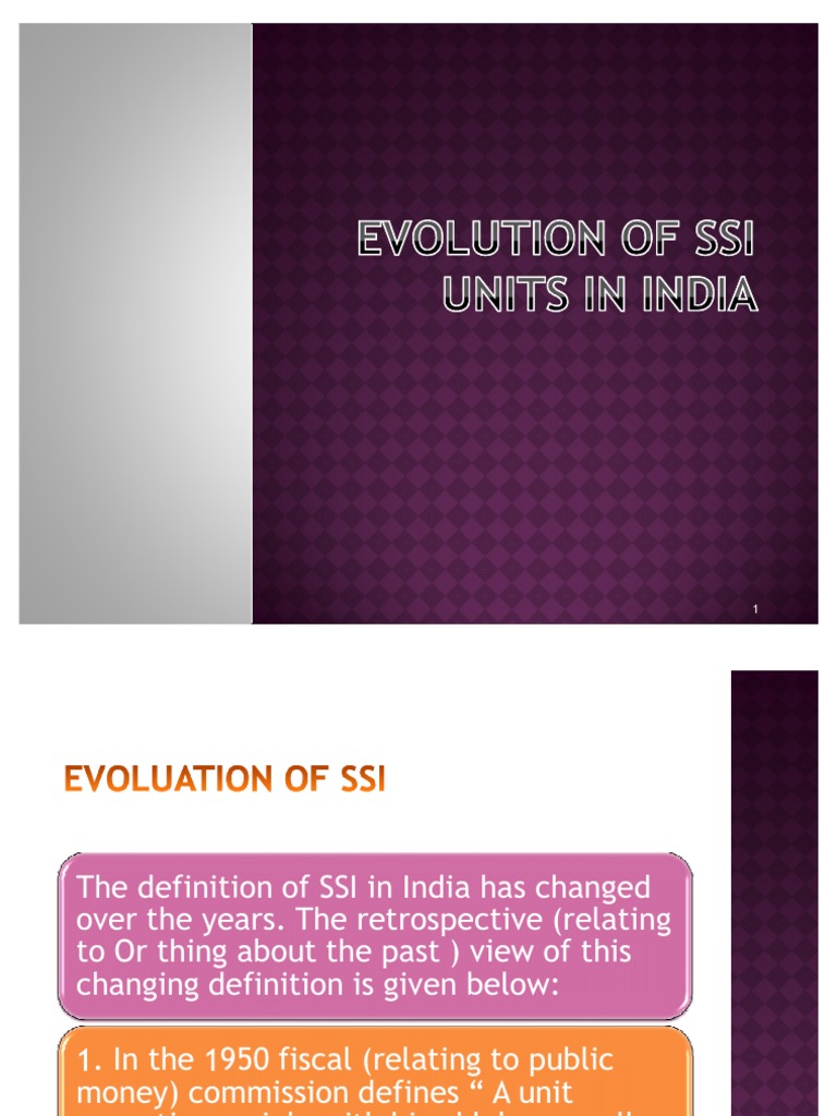 Evolution of Ssi Units in India | PDF | Economies | Business