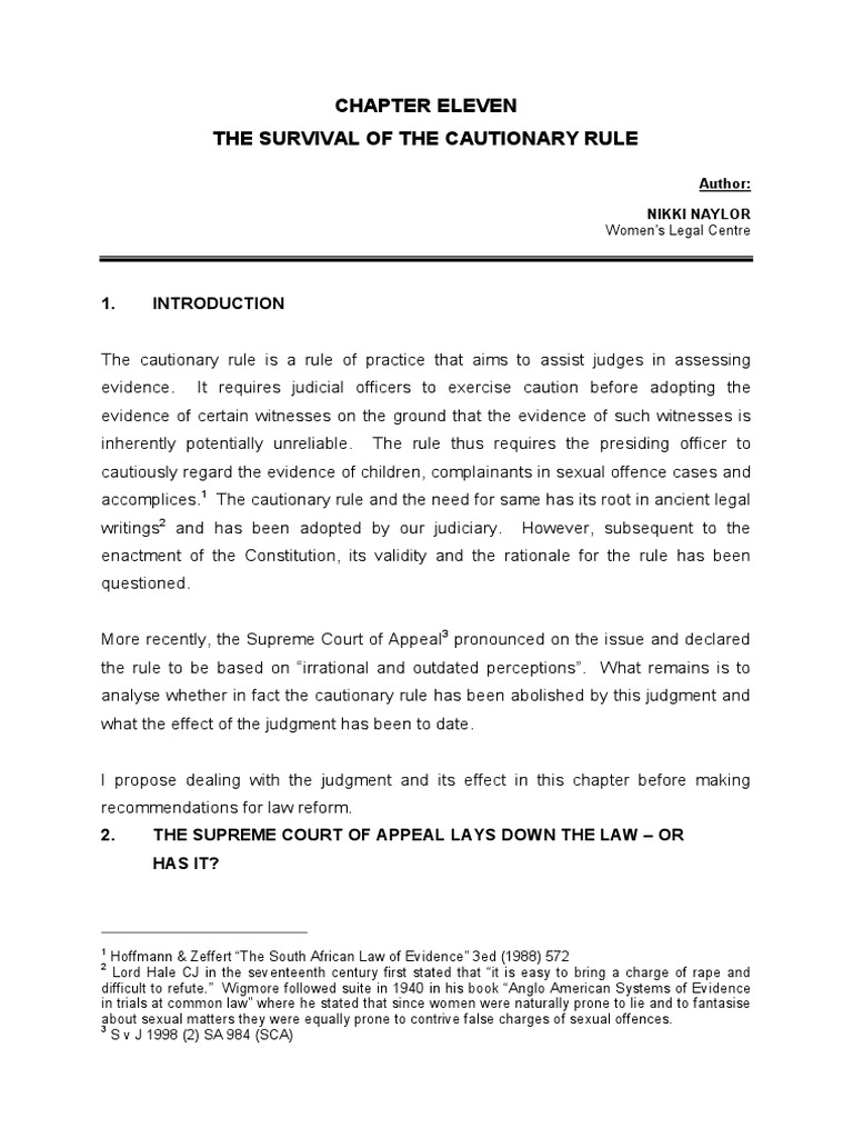 Cautionary Rule | PDF | Judgment (Law) | Burden Of Proof (Law)