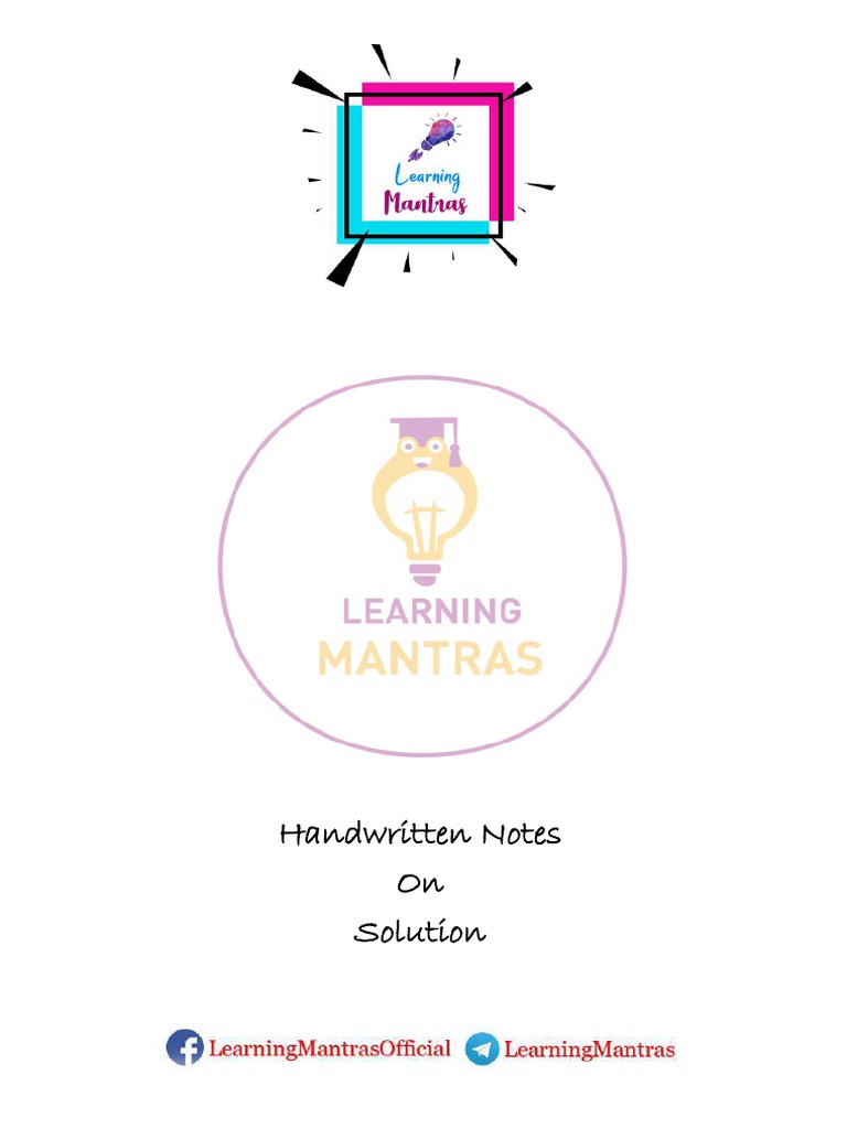 Solution Handwritten Notes by LM | PDF