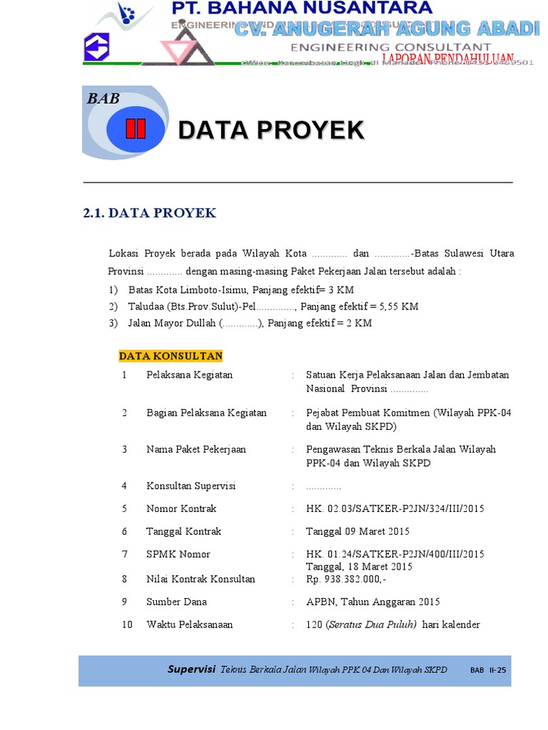 Bab-2 Data Proyek | PDF