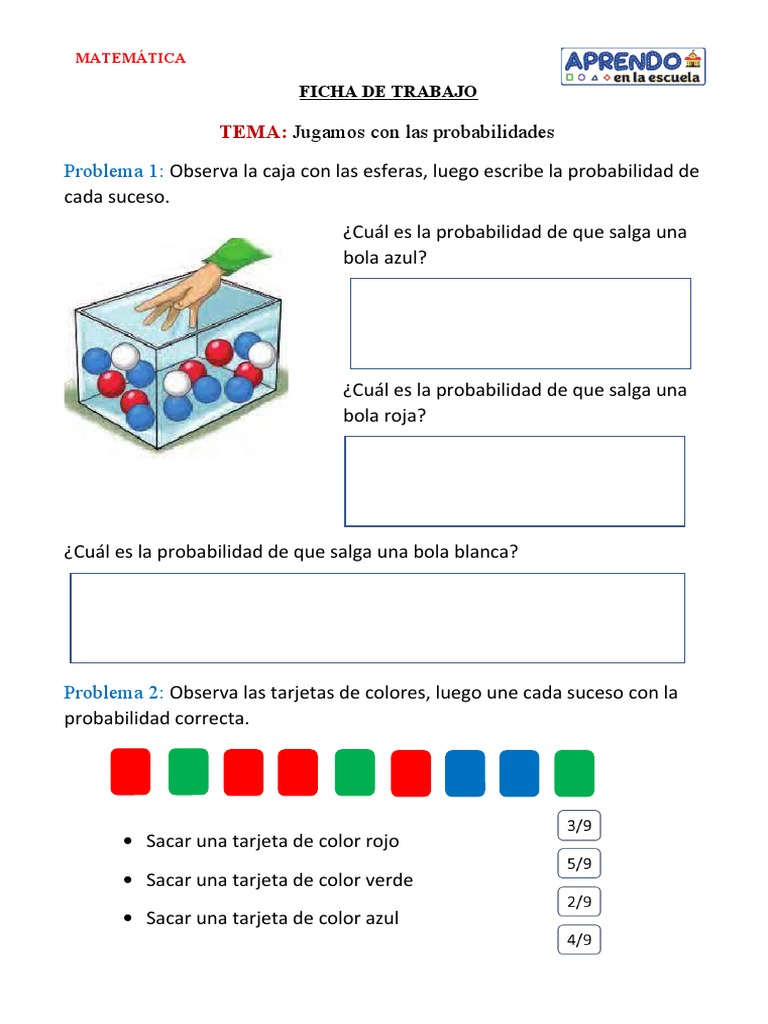 Actividades de Probabilidad para Niños | PDF