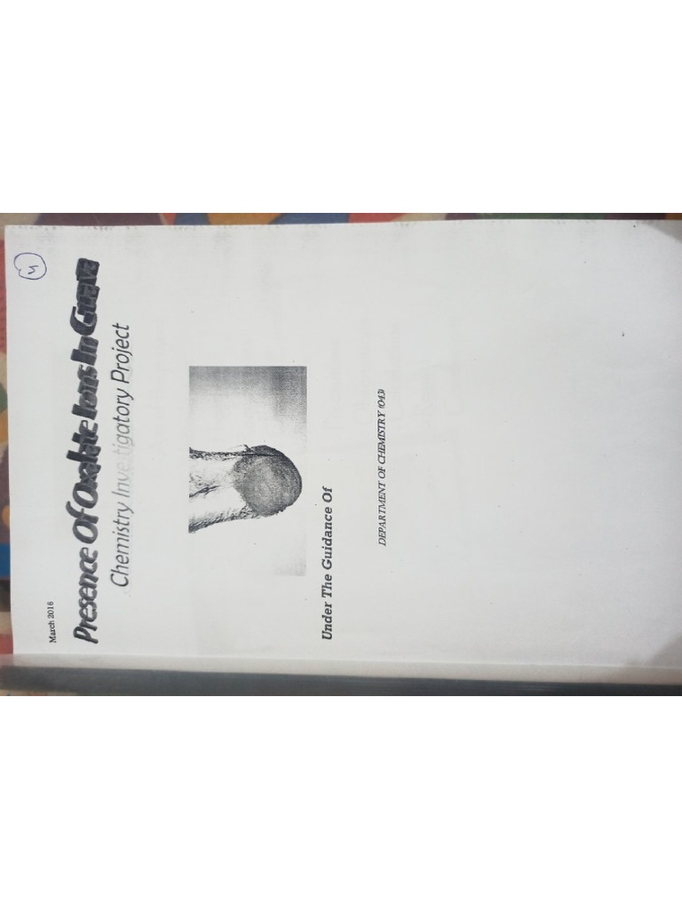 Oxalic Acid Chemistry Project File Class 12 | PDF