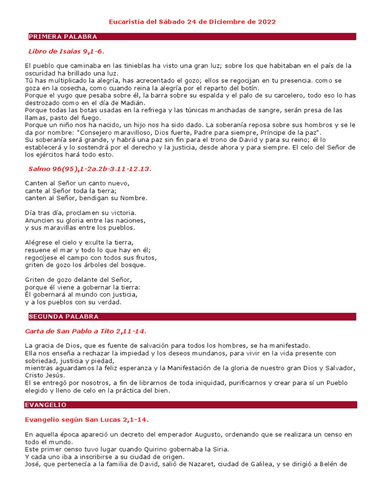 Lecturas de Hoy | PDF | María, madre de Jesús