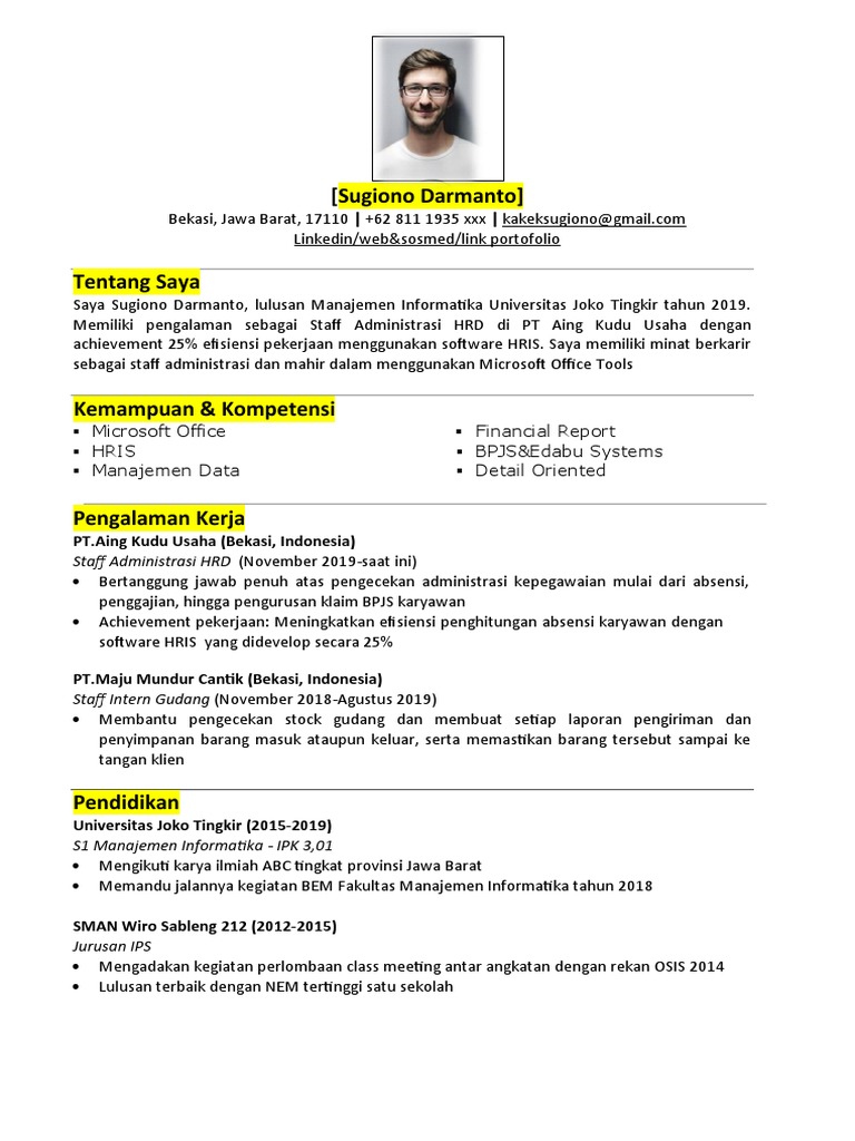 Contoh CV ATS | PDF
