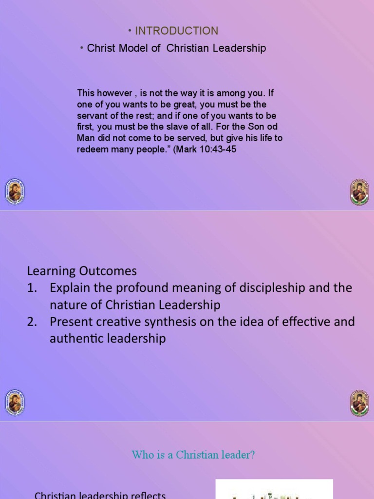 CHRIST MODEL OF CHRISTIAN LEADERSHIP FCL-5-PPT-FINAL-PERIOD | PDF ...