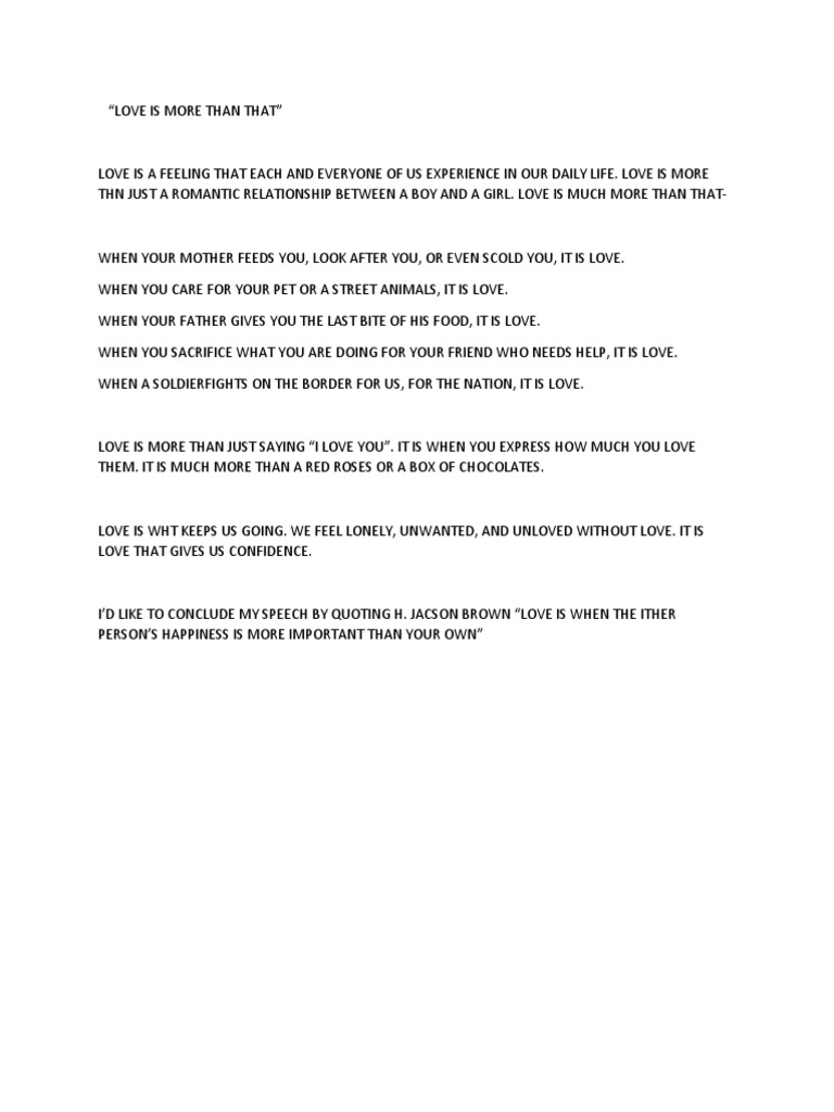 Impromptu Speeches | PDF | Love | Mental Health