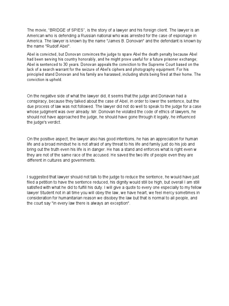 The Movie Bridge of Spies | PDF