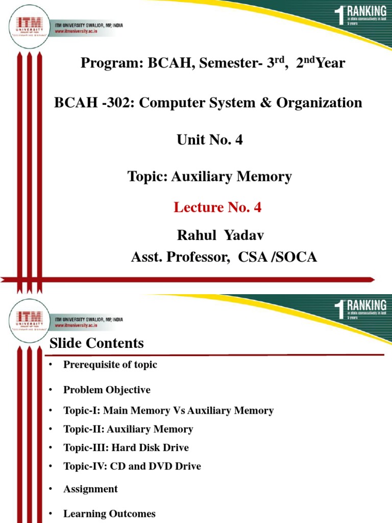Auxiliary Memory | PDF | Hard Disk Drive | Compact Disc