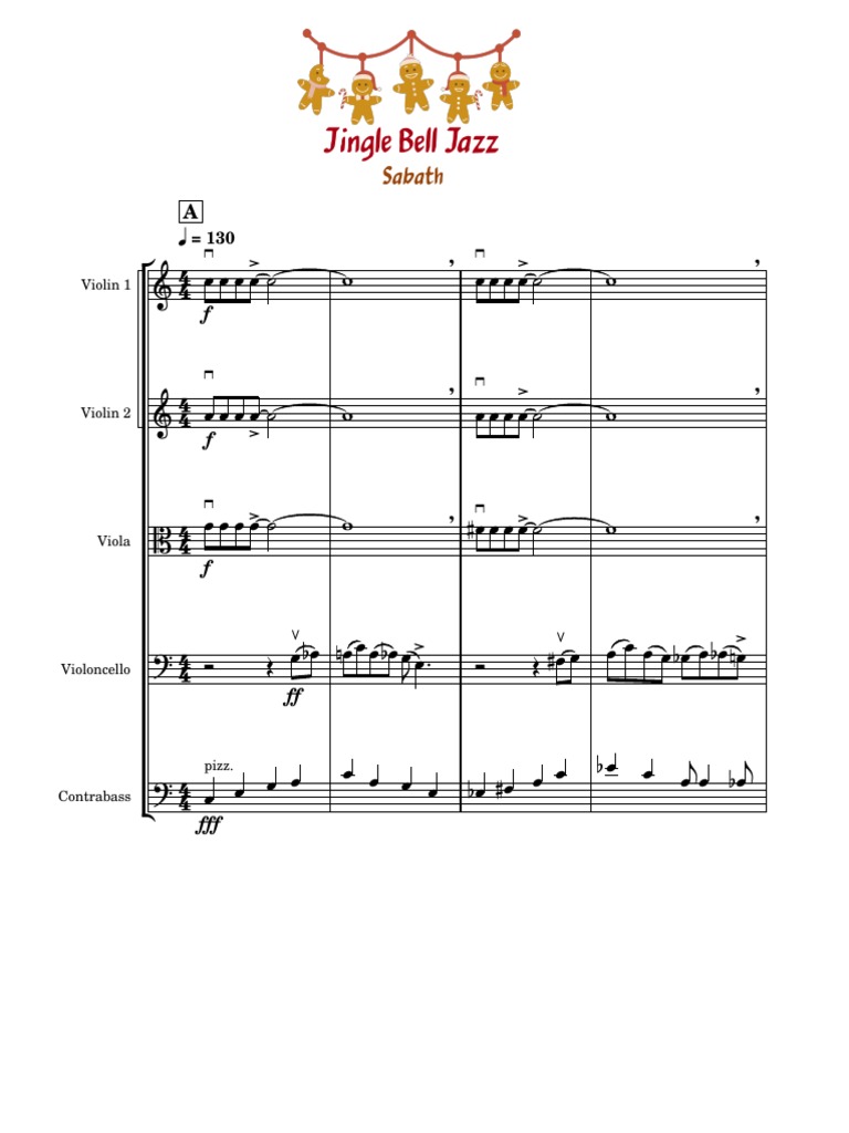 Jingle Bell Jazz for Strings | PDF | Music Technology | Bowed Instruments