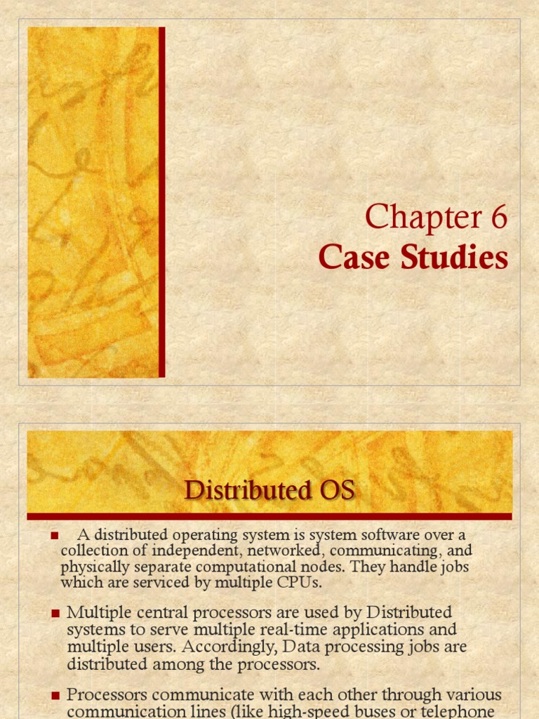 Chapter 6 Case Studies | PDF | Operating System | Real Time Computing