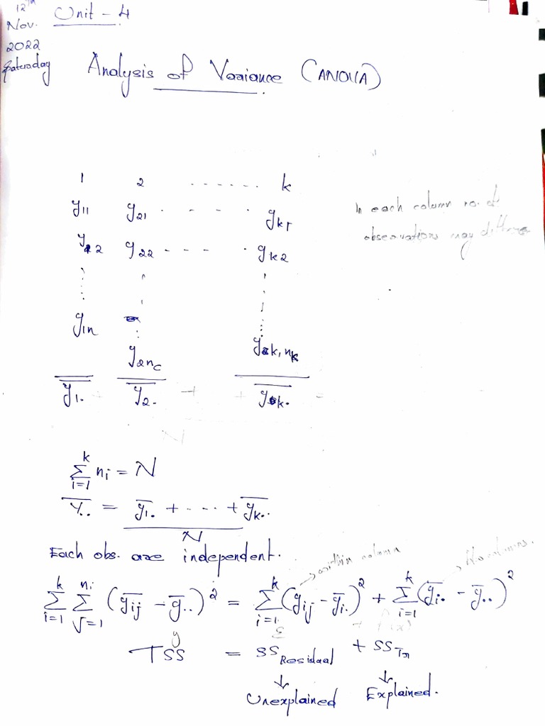 Anova Notes | PDF